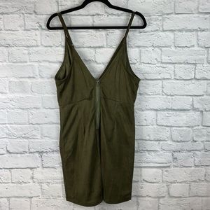 Solaris Style | Dresses | Solaris Style Olive Suede Lace Up Dress ...